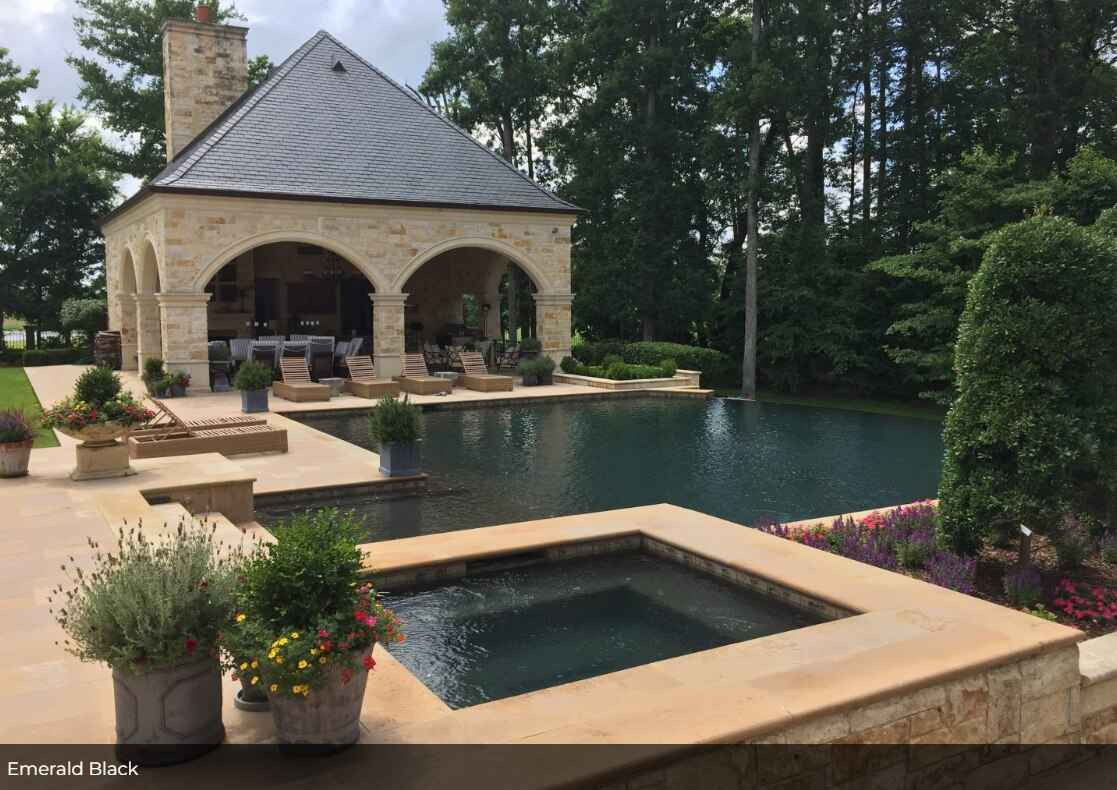 River Rok Emerald Black By DG Pool Supply.