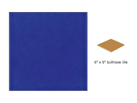 National Pool Tile 2x6 Solids Mud Cap Cobalt Blue