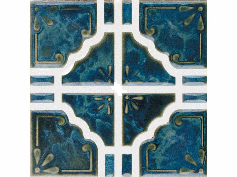 National Pool Tile Casablanca 6x6 Deco Series Cobalt Ocean
