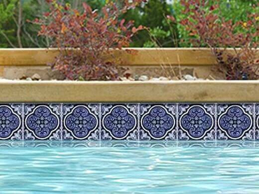 National Pool Tile Casablanca 6x6 Deco Series Cobalt Ocean