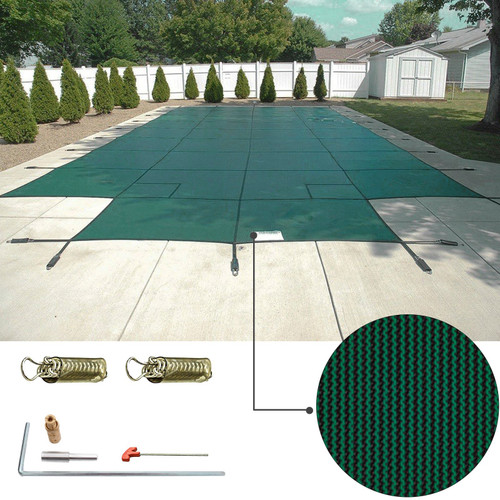 Safety Pool Cover 20x40 Ft W/center Step Rectangular