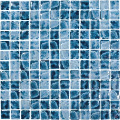 National Pool Tile Disko Bay Ocean Blue 1" x 1"