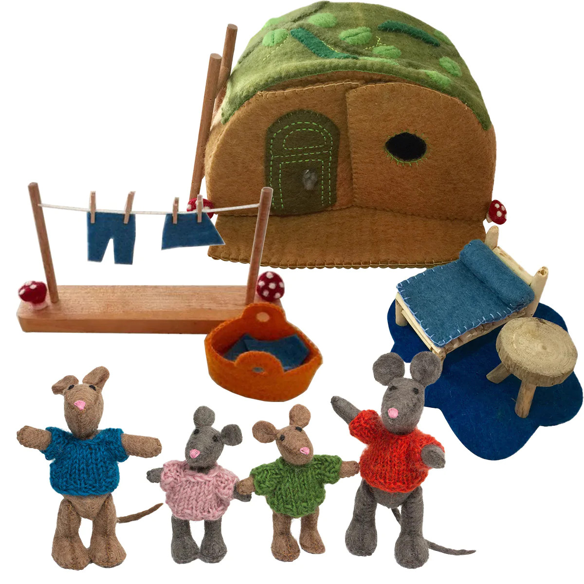 Papoose Fairy World - Deluxe Mouse House Set - Bebeprecious