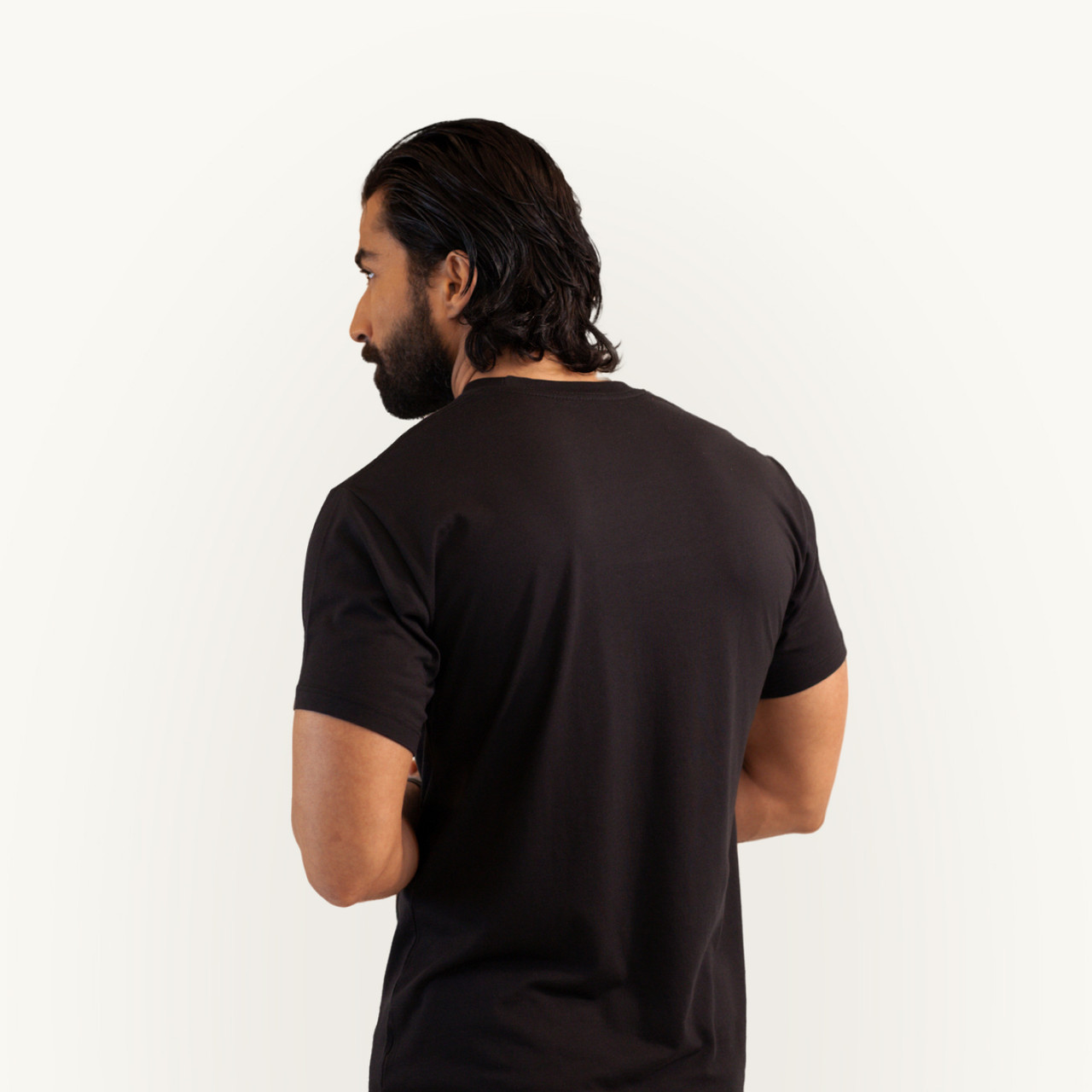 Men’s LUX Supima Black T-Shirt With Odor Shield™ | Thompson Tee