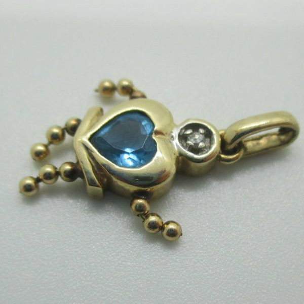 14k Yellow Gold December Heart Kid Boy Charm