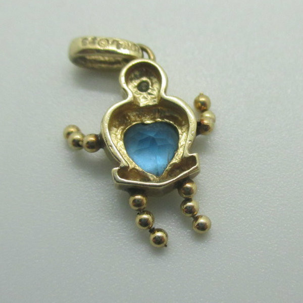14k Yellow Gold December Heart Kid Boy Charm