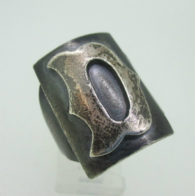 Sterling Silver Signet Initial D Monogram Ring Size 12