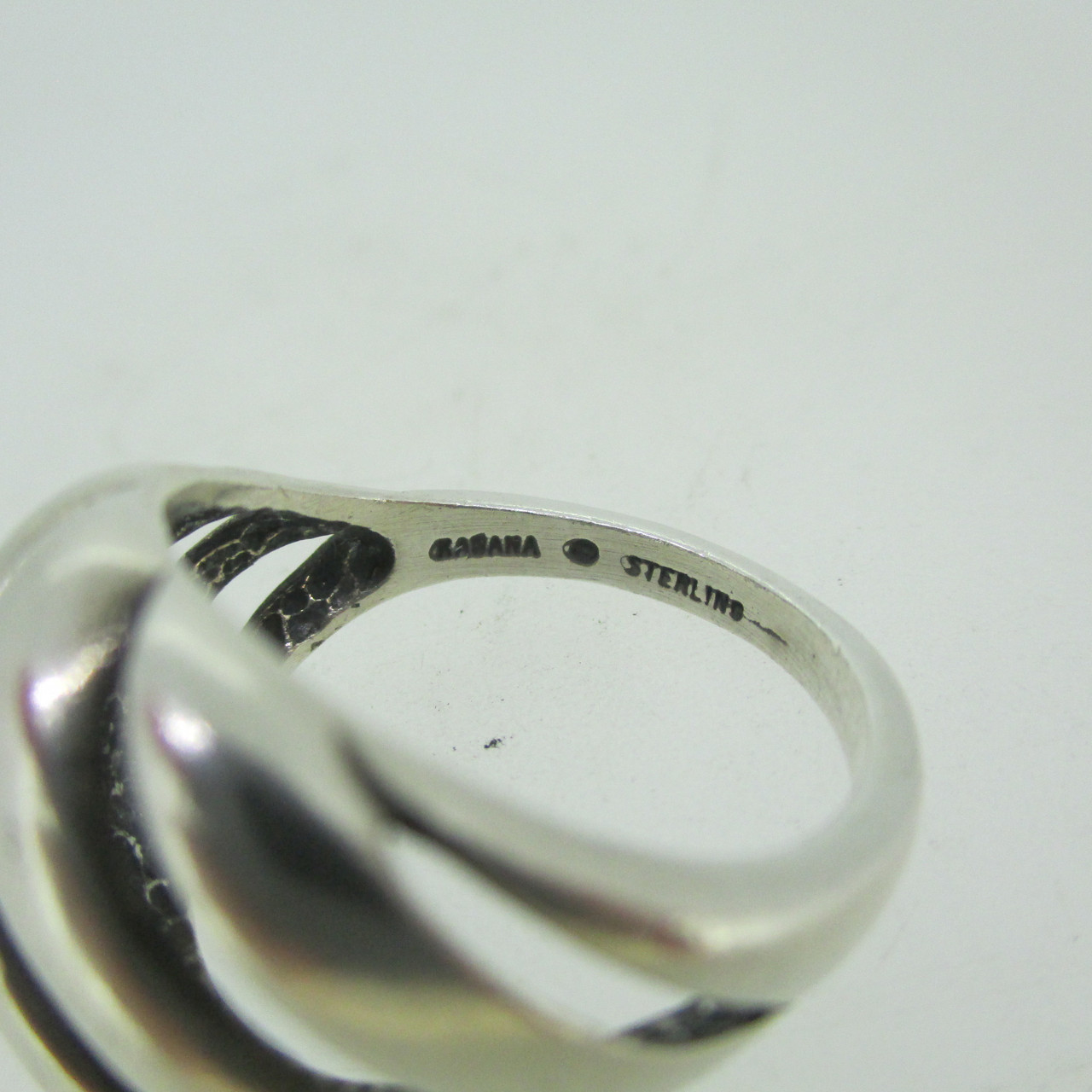 Sterling Silver Slotted Dome Ring Size 9