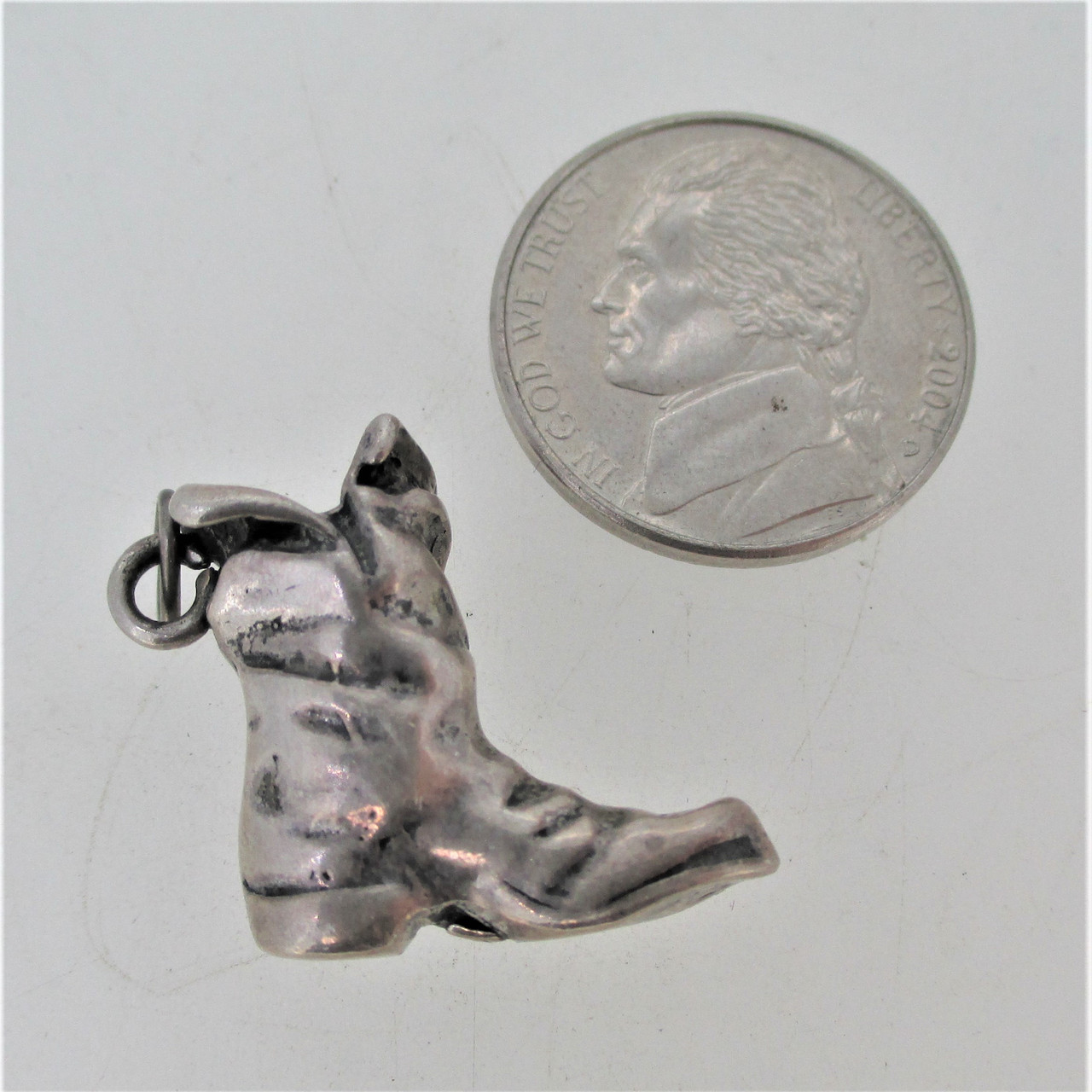 Sterling Silver Boot Pendant