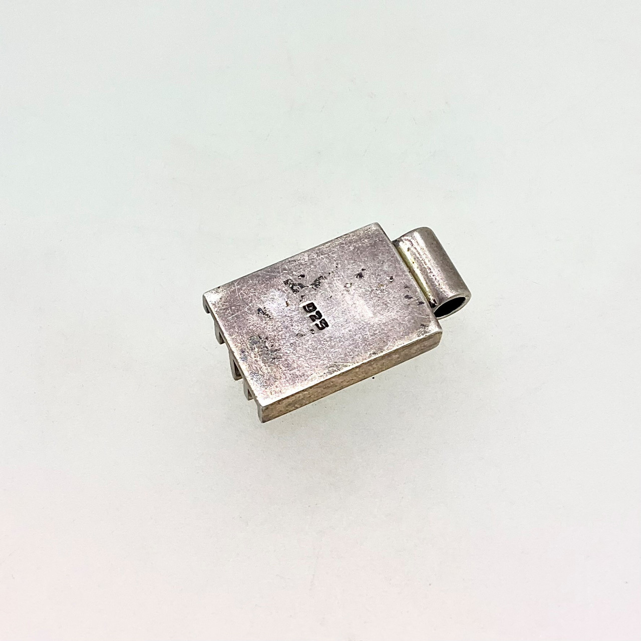 Sterling Silver Rectangle 3D Line Pendant