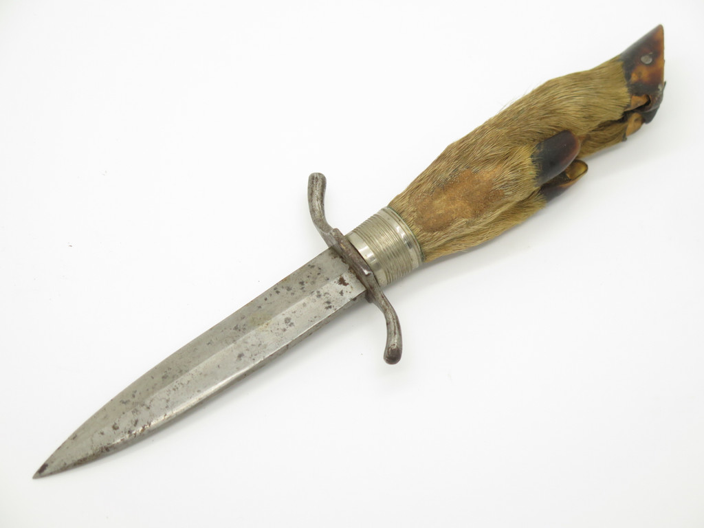 Vintage A.W. Walker and Son Austria Deer Hoof Fixed Blade Dagger Knife ...