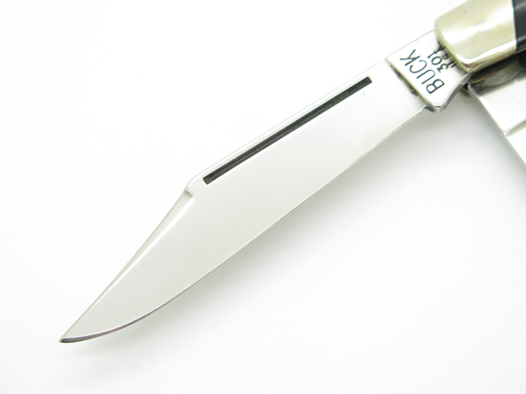 Vintage Pre-Date Code Buck 301 Stockman Black Delrin Handle Folding ...
