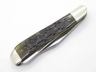 Vtg 1985 Case XX 6240 NKCA Folding Dogleg Trapper Knife Rogers Bone ...