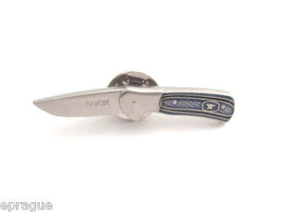 Buck Knives 337 Paradigm Pro Blue Wood Grain Knife Tie Tack Lapel Hat ...