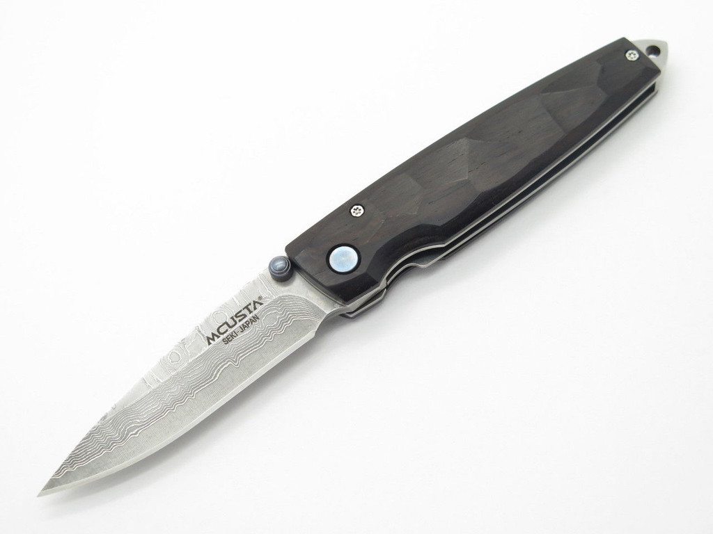 Mcusta Seki Japan Tsuchi MC-79D Ebony Wood VG-10 Damascus Folding ...