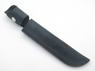 Buck 120 Black General Distressed Leather Fixed Blade Custom Knife ...