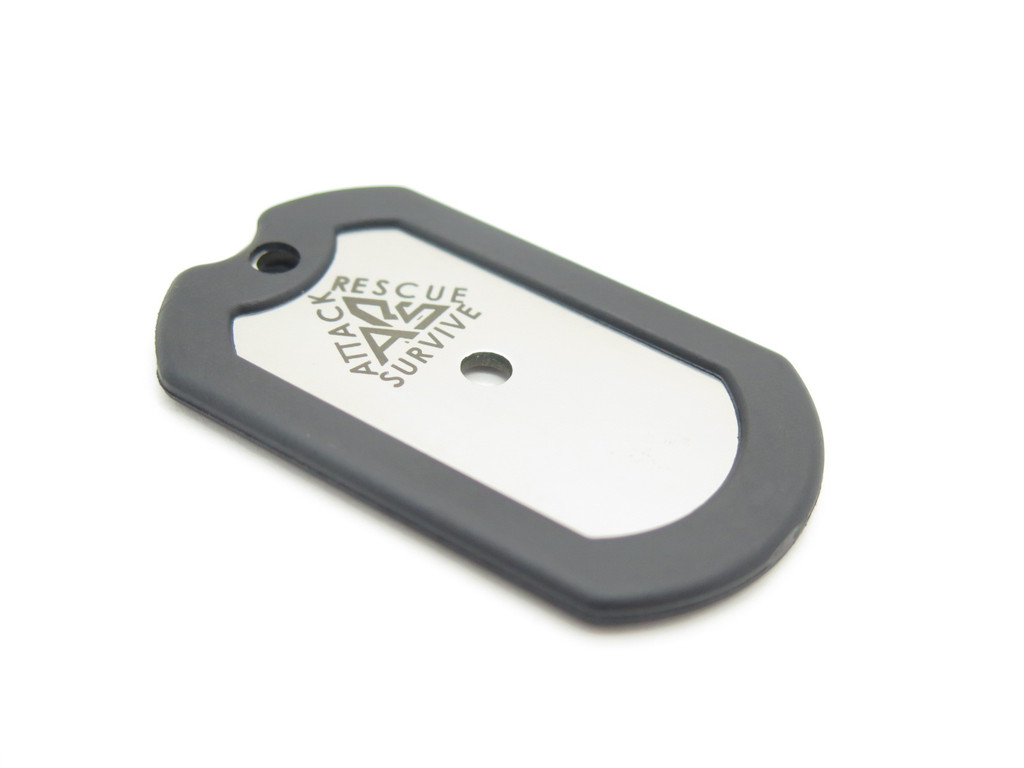 ARS Military ID Dog Tag Emergency Survival Signal Neck Knife Stainless ...