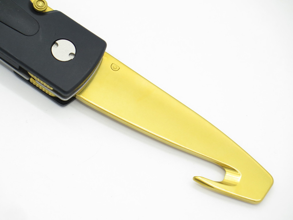 1994 Buck USA 180 Crosslock Gold Buckcote Ion Folding Hunter Guthook ...