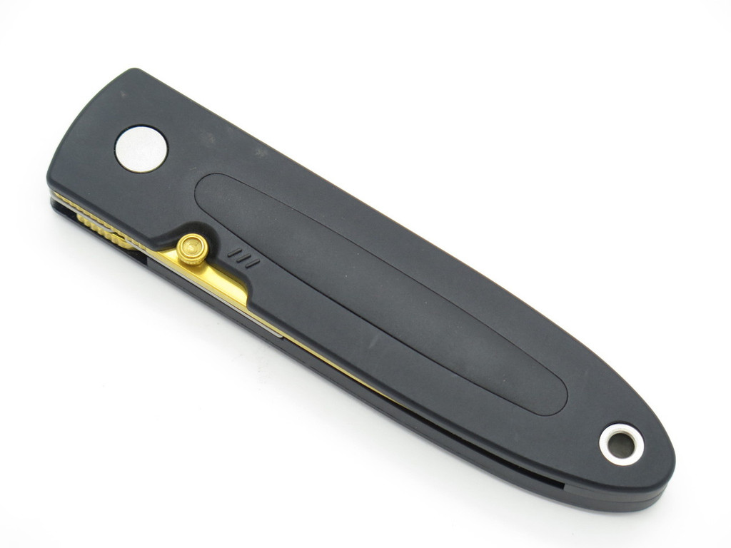 1994 Buck USA 180 Crosslock Gold Buckcote Ion Folding Hunter Guthook ...