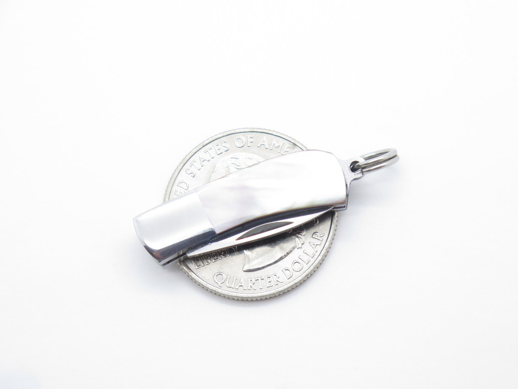 Inagaki Seki Japan Miniature Keychain Mini Jewelry Black MOP Folding ...