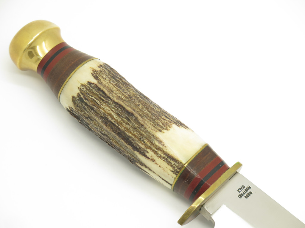 Vtg Rigid RG39 Rostfrei Italy Stag Hunting Fixed 8.25" Blade Knife ...