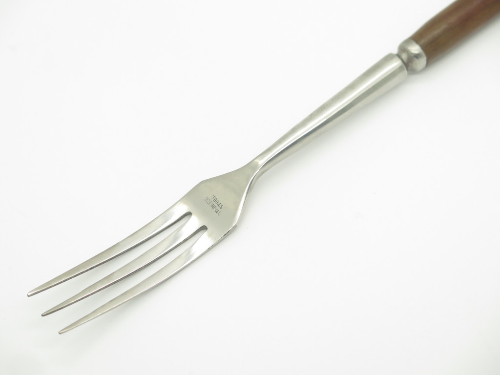 6 Mid Century Danish Modern Style Japan Wood Three Prong Forks ...