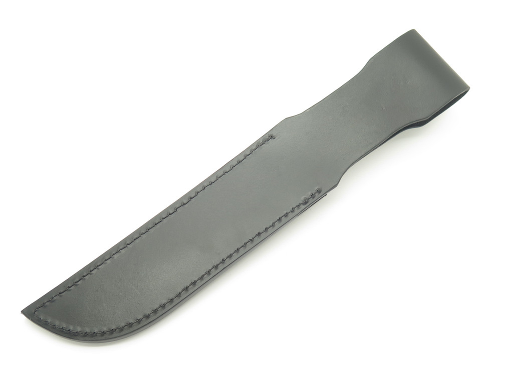 Basketweave Black Leather Fixed 7" Blade Hunting Camp Knife Sheath ...