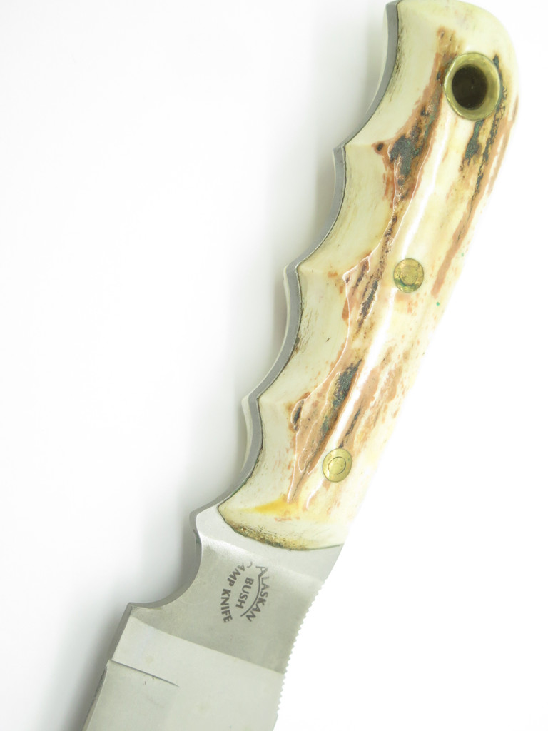 Knives of Alaska Stag Alaskan Bush Camp Fixed Blade Hunting Knife ...