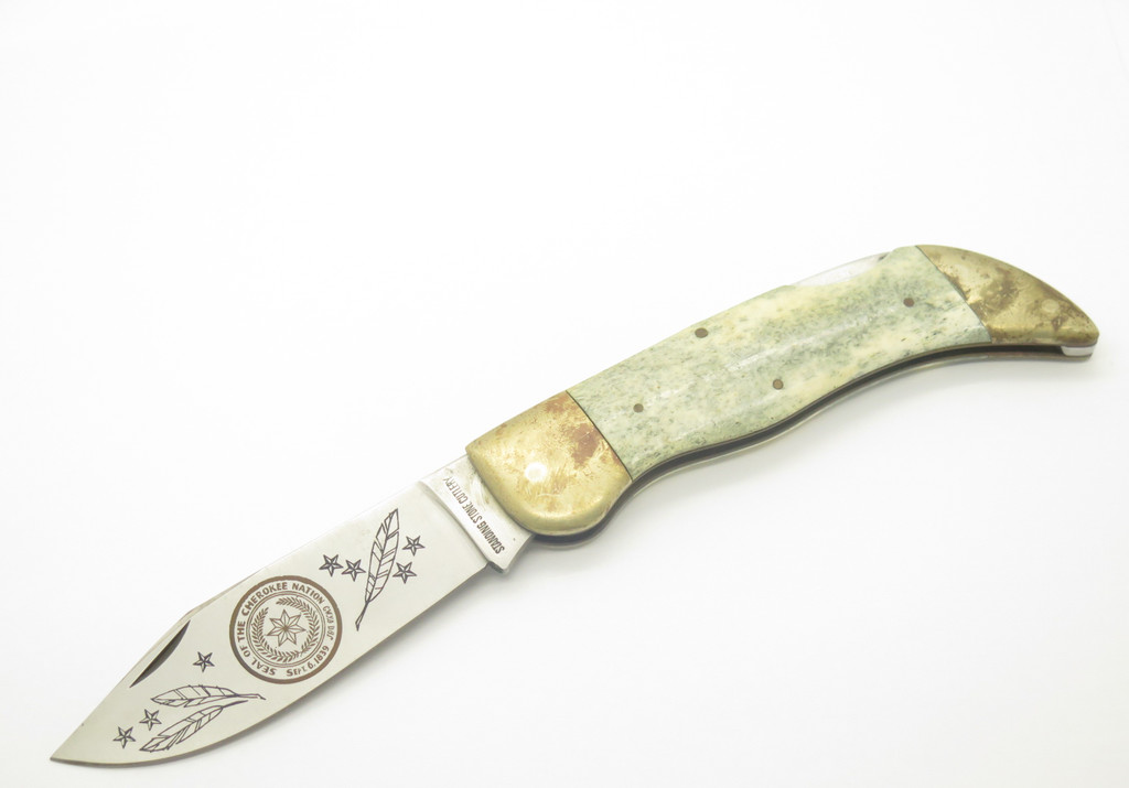 Vtg '80s Standing Stone Cutlery Parker Imai Seki Japan Cherokee ...