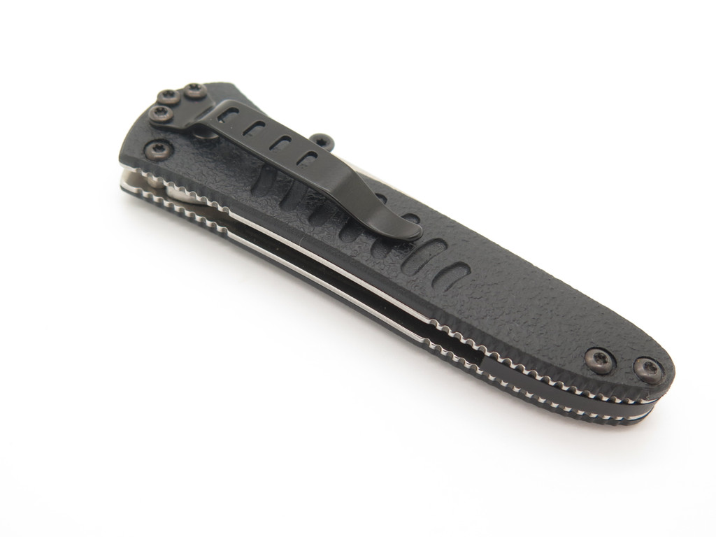 Vintage Benchmade 340 Aphid Black Handle 440C Folding Pocket Knife ...