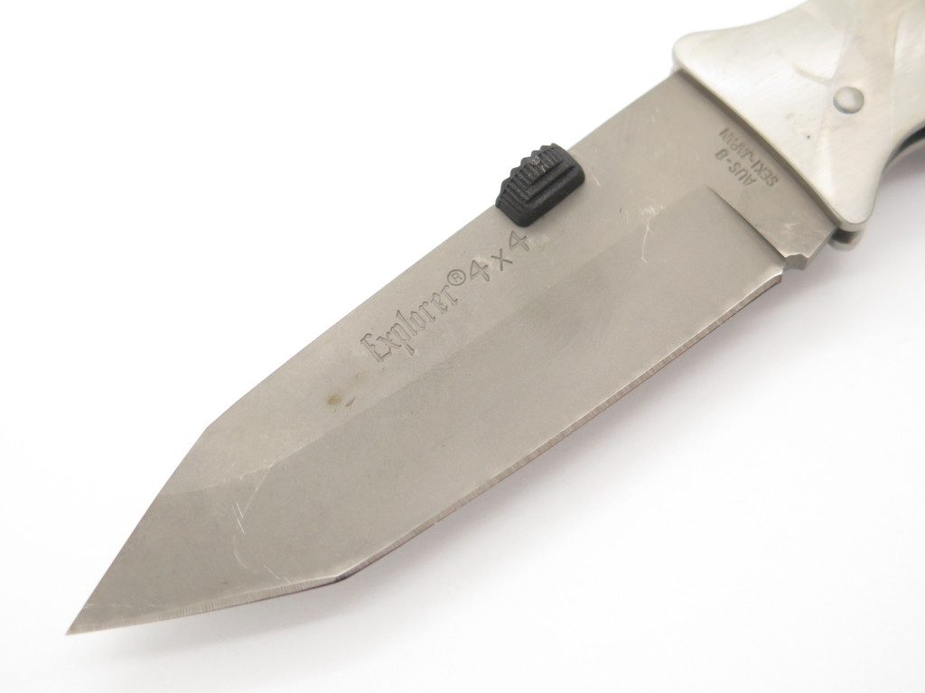 Vtg Explorer 4x4 AUS-8 Tanto G Sakai Seki Japan Folding Lockback Pocket ...