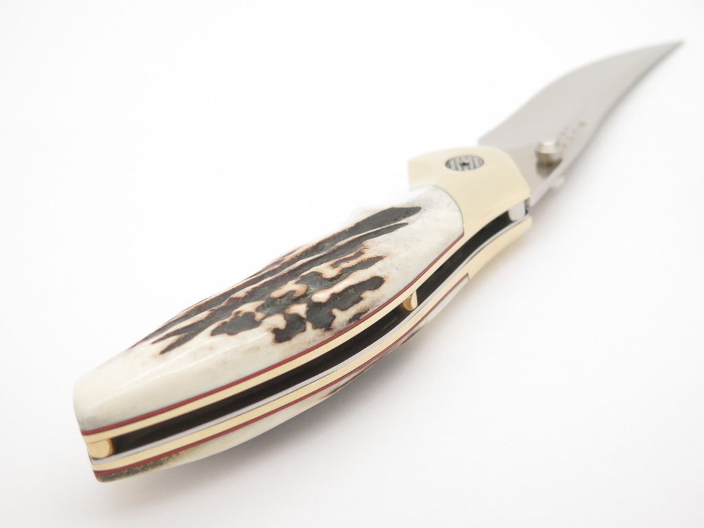 Buck 419 Kalinga Pro S30V Custom Stag Handle Folding Hunter Knife ...