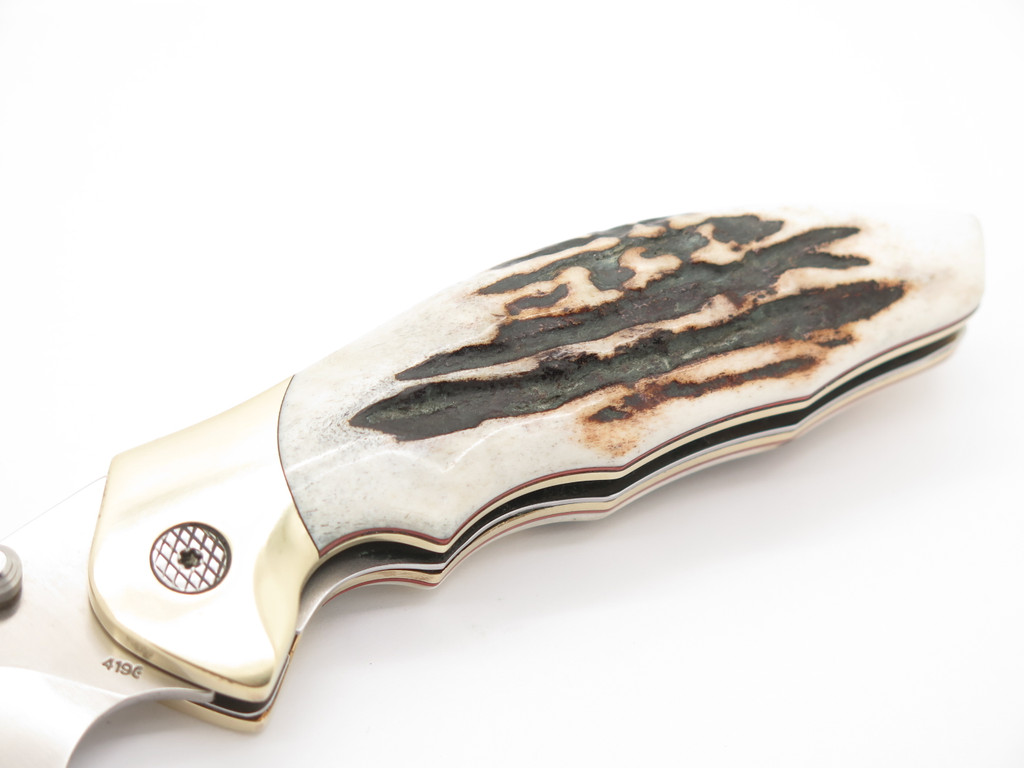 Buck 419 Kalinga Pro S30V Custom Stag Handle Folding Hunter Knife ...
