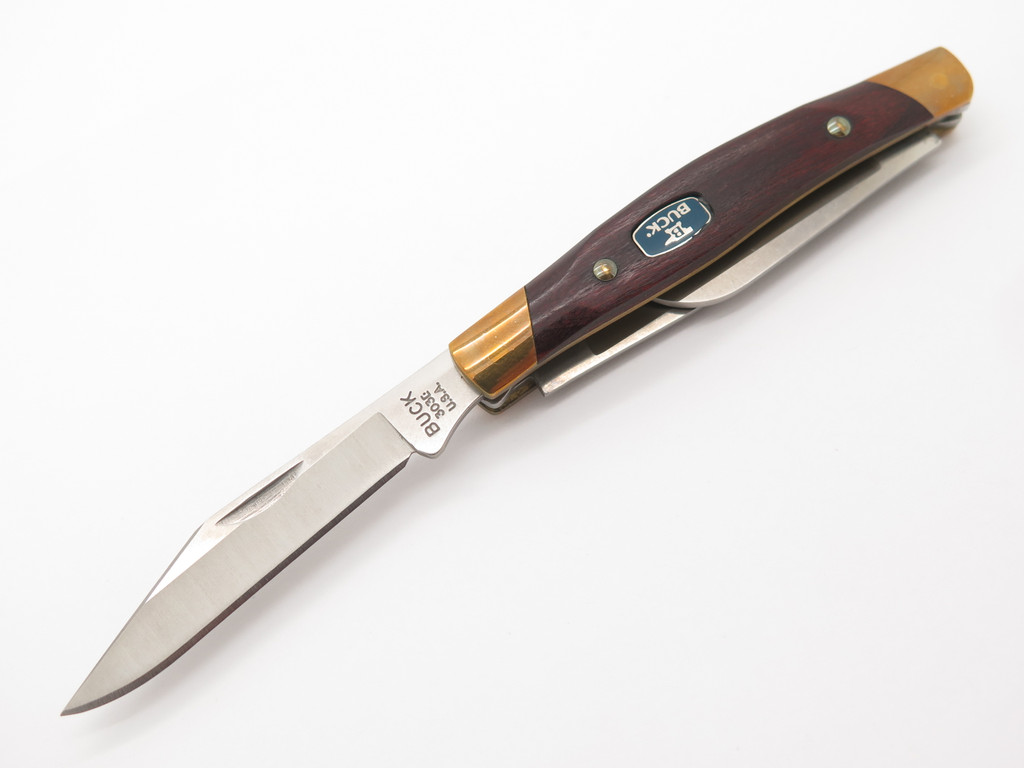 Buck 303 Cadet Rosewood 3 Blade Stockman Folding Pocket Knife Wood ...