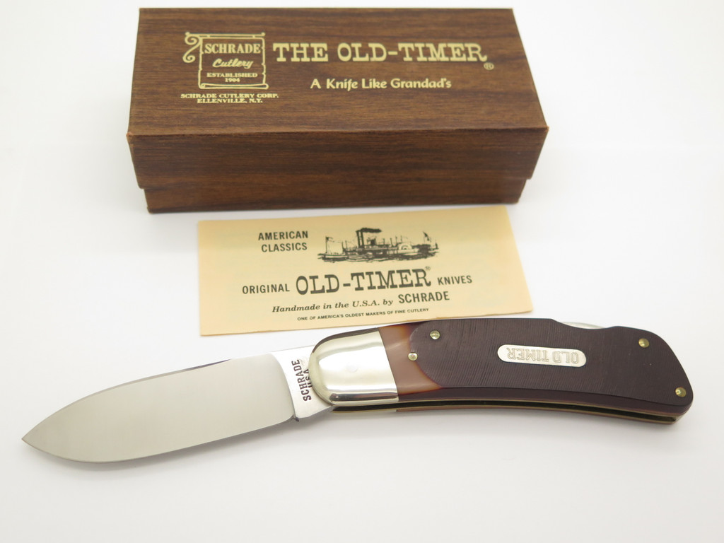 Vtg 1980s Schrade USA 51OT Old Big Timer Delrin Folding Lockback Pocket ...