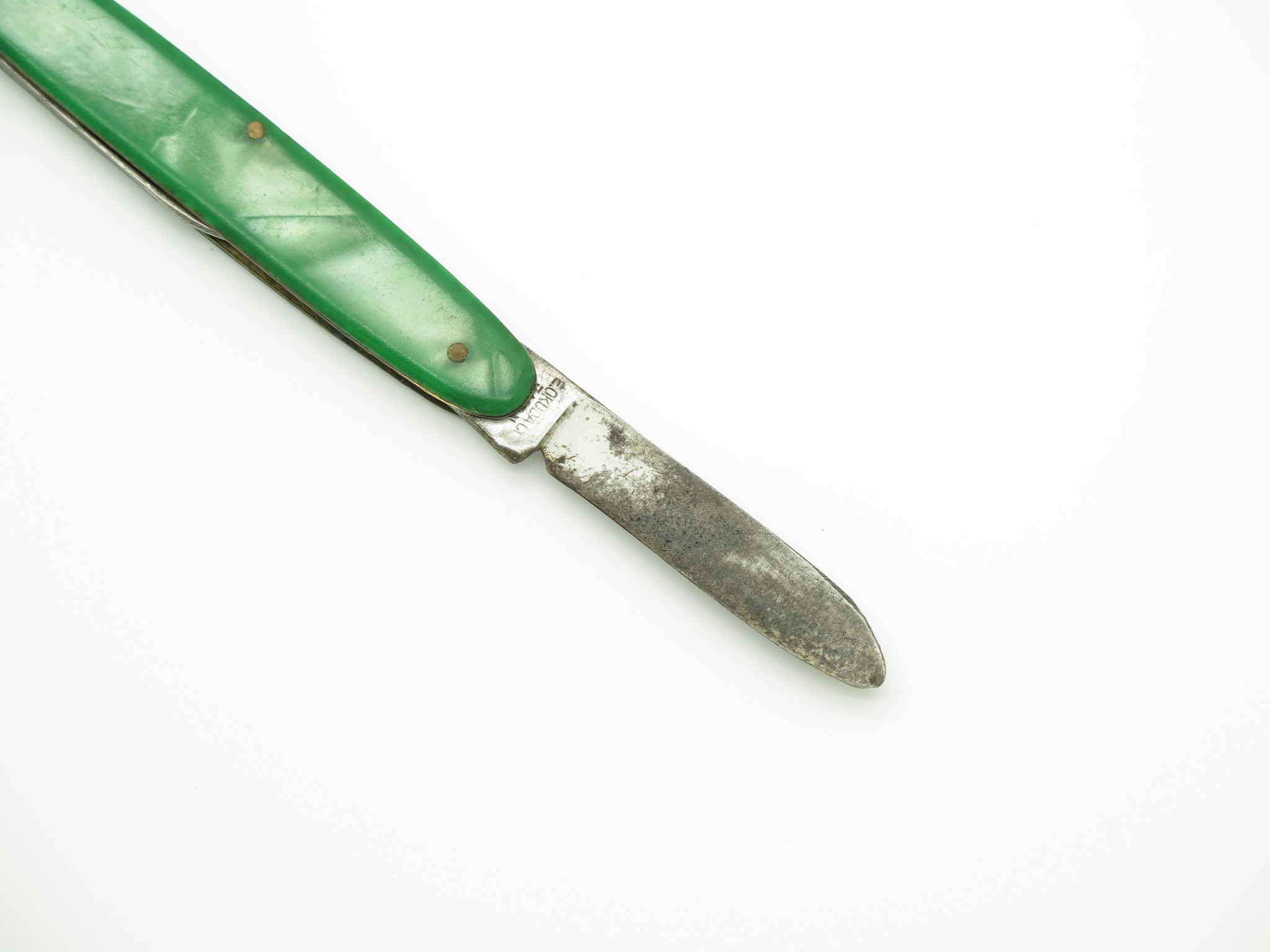 Vintage E. Okuda Co. Japan 3.18" Small Green Folding Pocket Knife ...