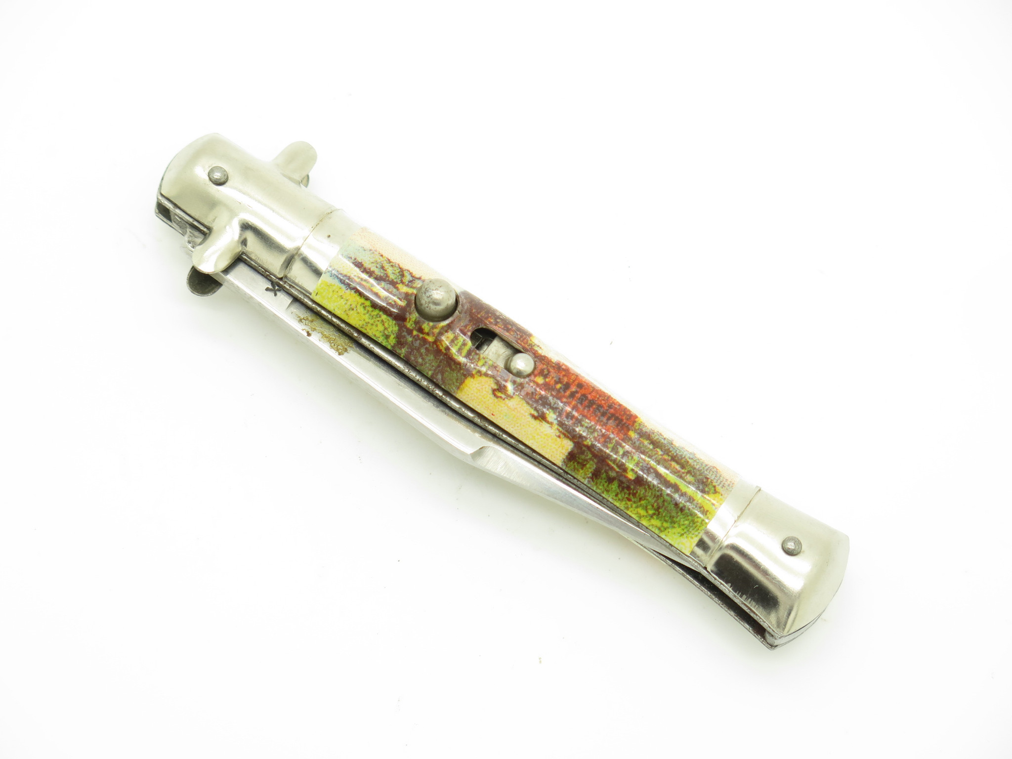 Vintage Inox Italy Roma Picklock Auto 3.93" Folding Switchblade ...