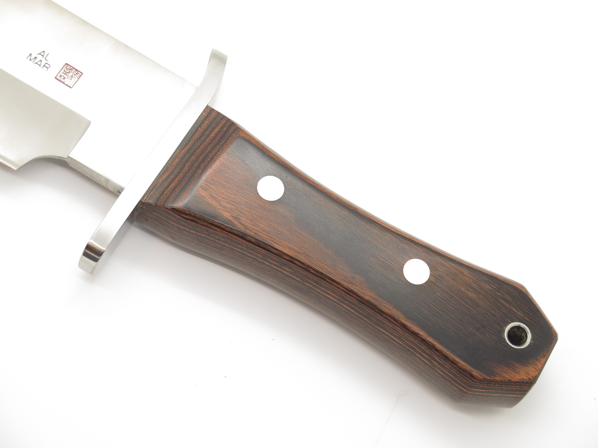 Vintage Al Mar 4009 Alaskan Bowie Seki Japan Coffin Handle Fixed Blade ...