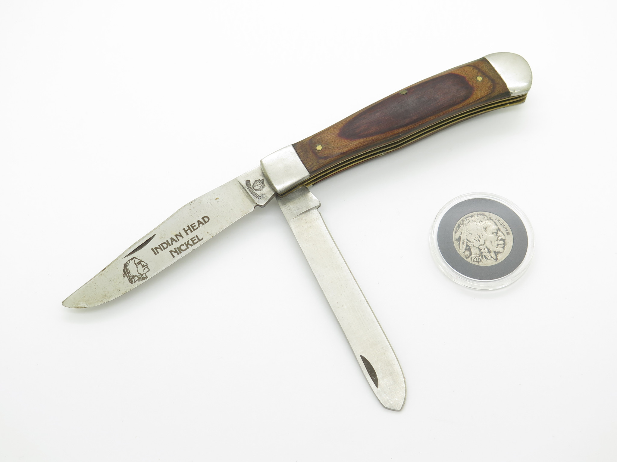 Vintage Cherokee Solingen Steel Folding Pocket Knife & 1937 Indian ...