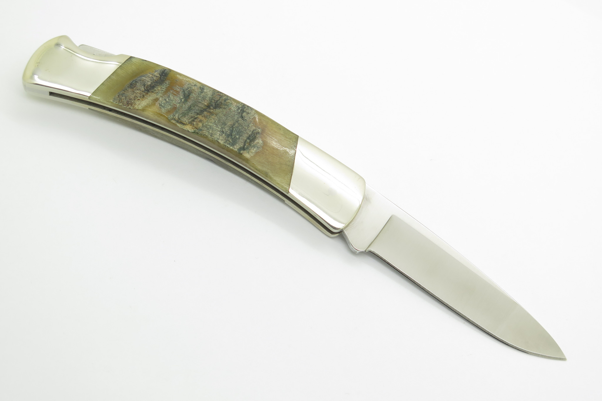 Vintage 2006 Buck 501 USA Custom Ram Horn Folding Lockback Pocket Knife ...