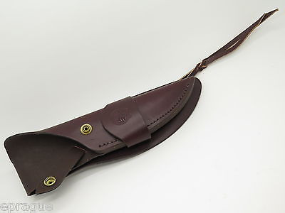 Buck 402 Akonua Burgundy Leather Fixed Blade Knife Sheath RMEF Custom ...