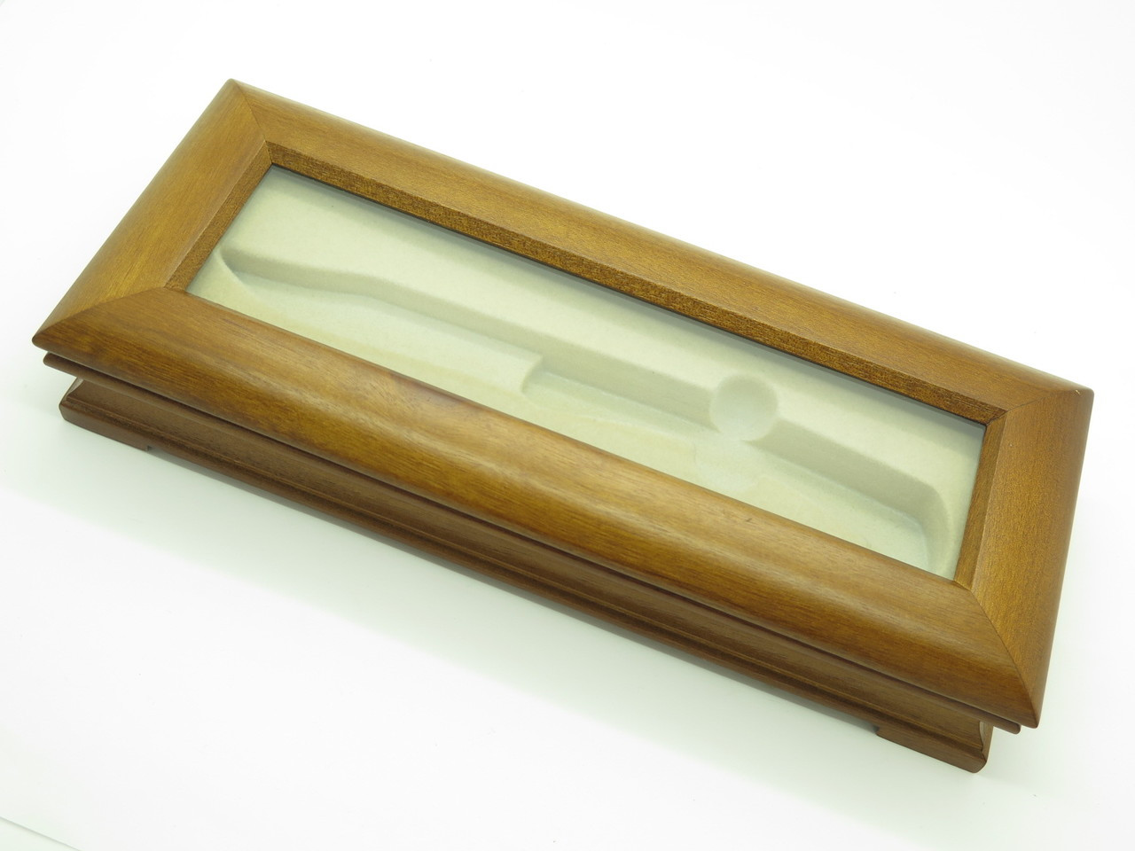 Buck Glass Top Wood Display Case For Buck 110 111 Folding Hunter Knife ...