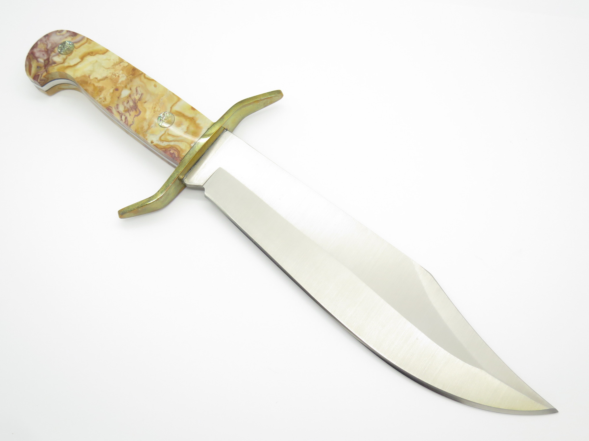 Western Bowie USA W49 2001 Okca Display Award Custom Jasper Stone Fixed ...