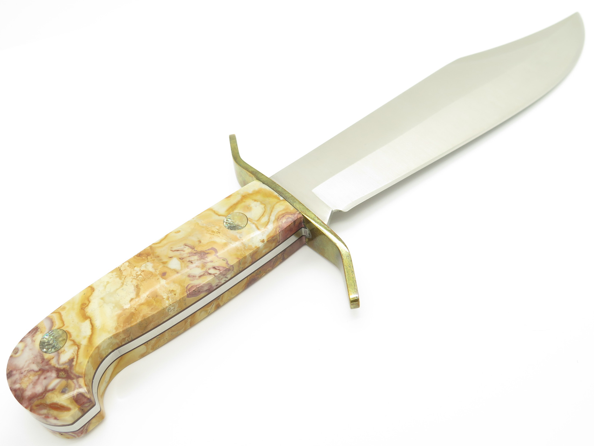 Western Bowie USA W49 2001 Okca Display Award Custom Jasper Stone Fixed ...