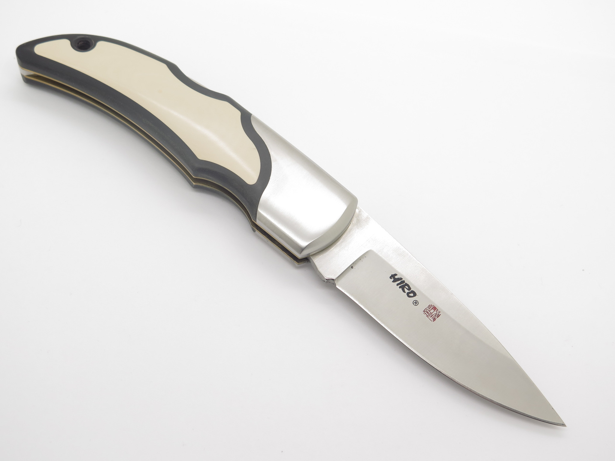 Vintage 1996 Hiro Seki Japan 5" AUS6 Micarta Large Folding Hunter ...