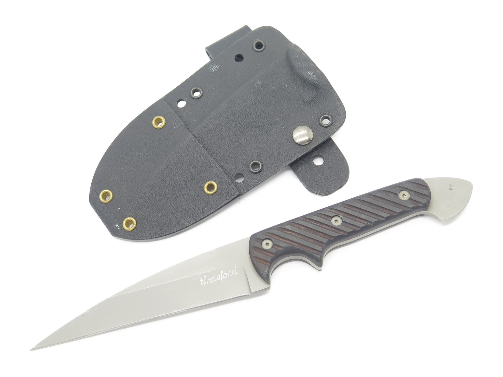 Vintage Crawford Custom Kasper Dragon Wharncliffe Fixed Blade Tactical ...