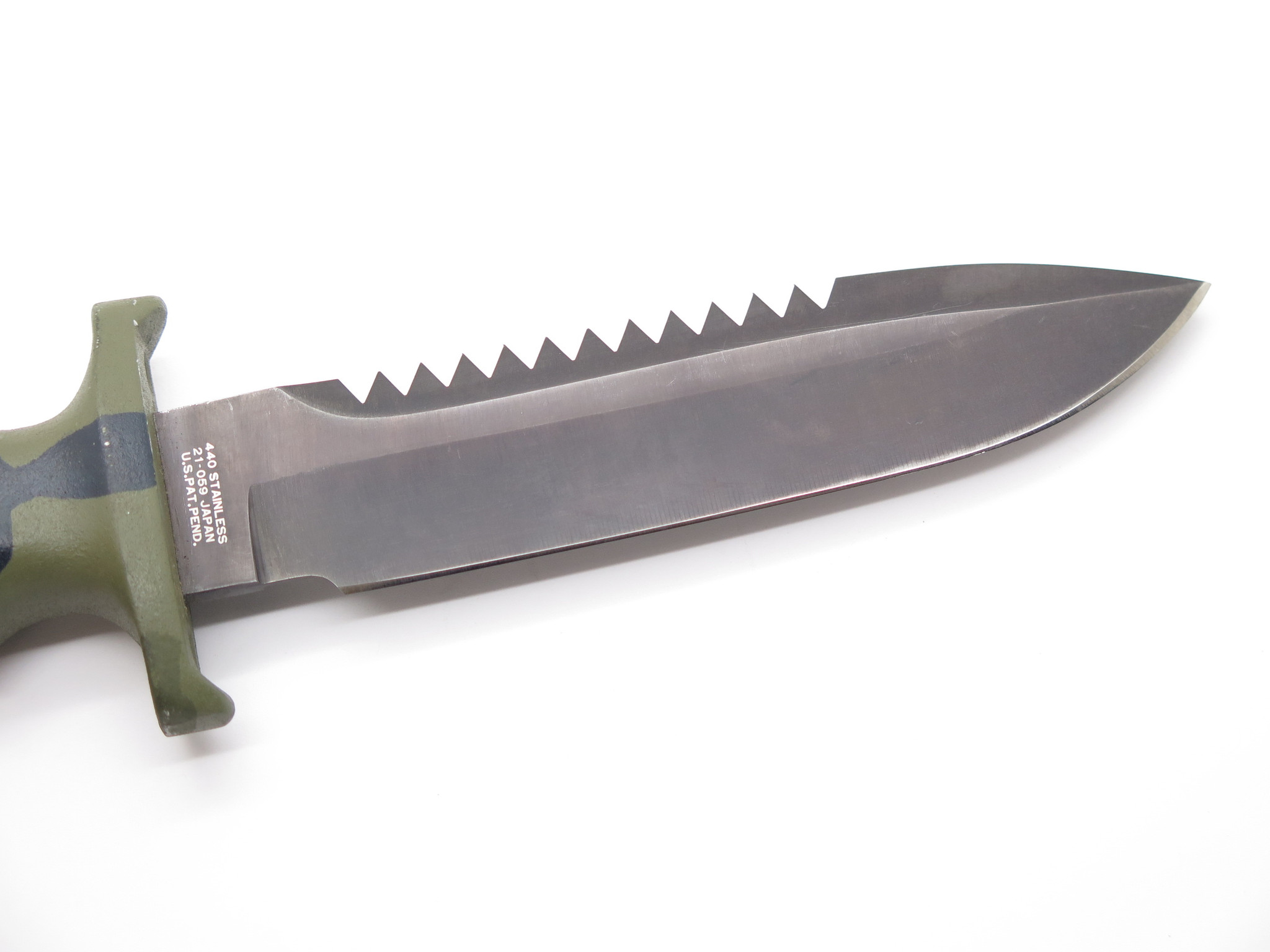 Vtg 1980s Explorer Camo Wilderness Attack Fixed 6" Blade Survival Camp ...