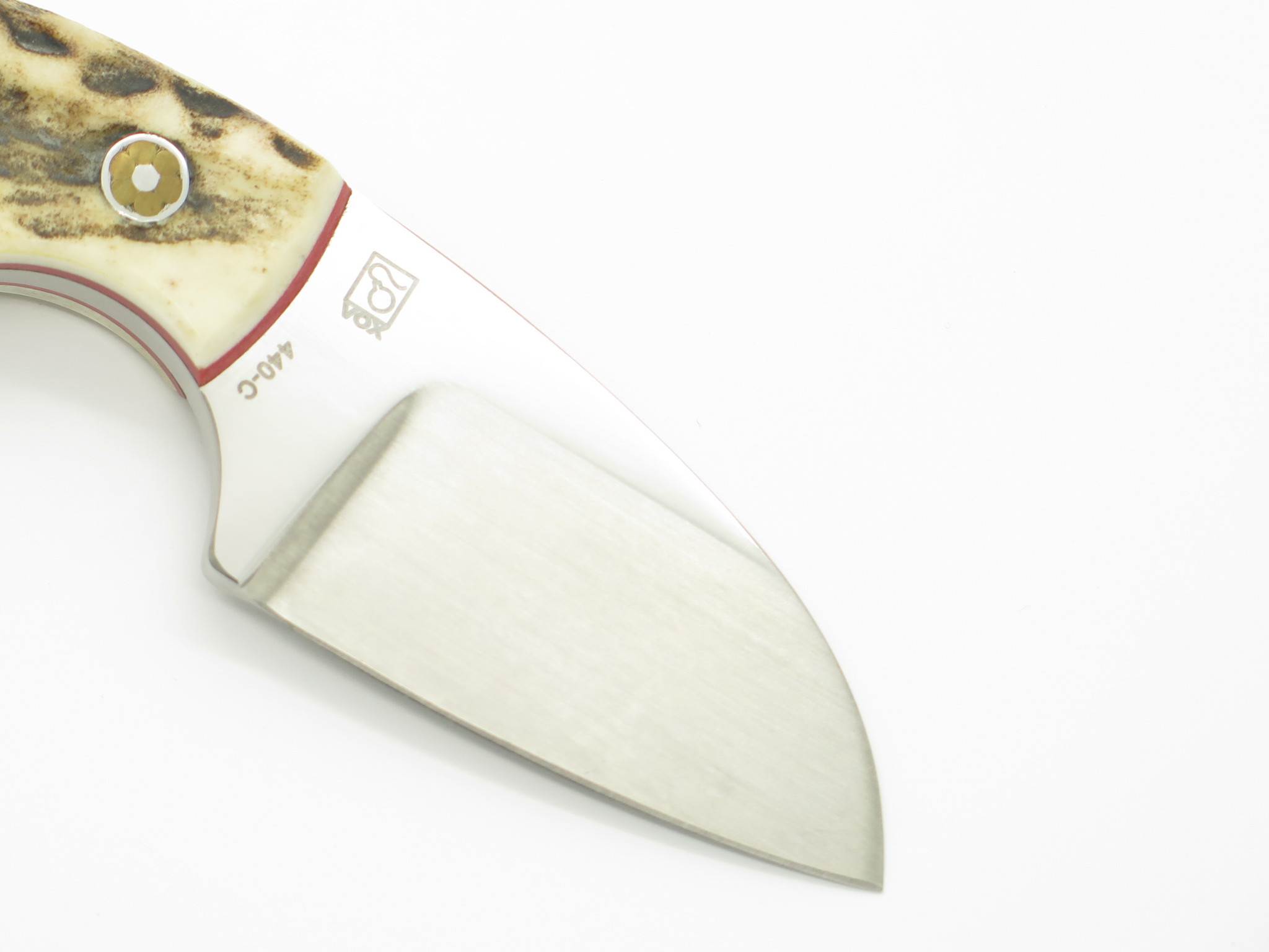 Boker Plus Elegance Vox Gnome Neck Knife Stag 440C Fixed Blade ...