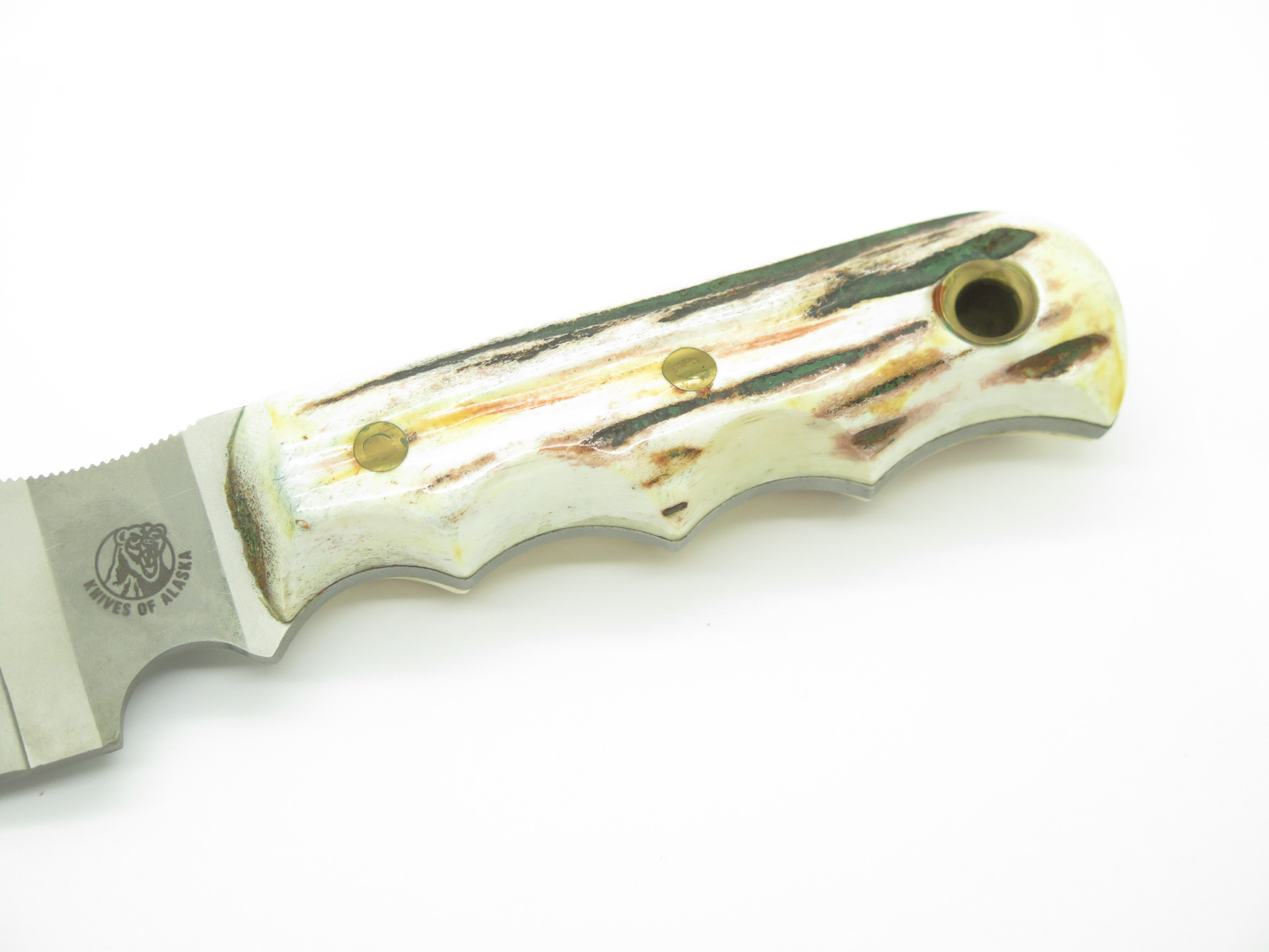 Knives of Alaska Stag Alaskan Bush Camp Fixed Blade Hunting Knife ...