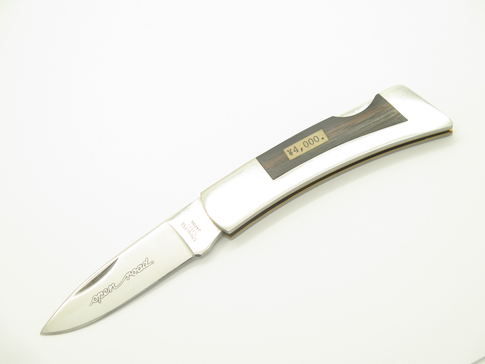 Vintage 1970s Open Road Seizo Imai Seki Japan Stainless Steel Lockback Knife - ePrague, LLC